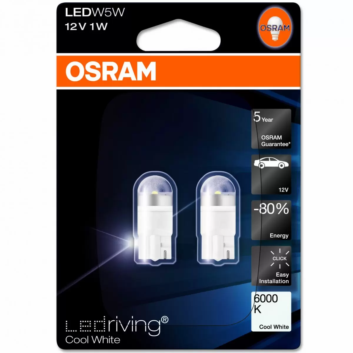 Osram W5w Ledriving Long Life 6000k Cool White (twin) | Imbu
