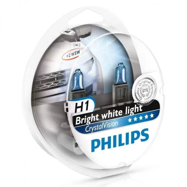 Philips Crystal Vision H1 Car Headlight Bulbs | PowerBulbs