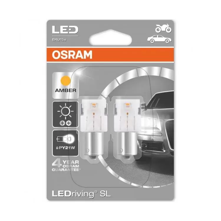OSRAM LEDriving SL LED PY21W Amber | Twin Car Bulbs | PowerBulbs UK