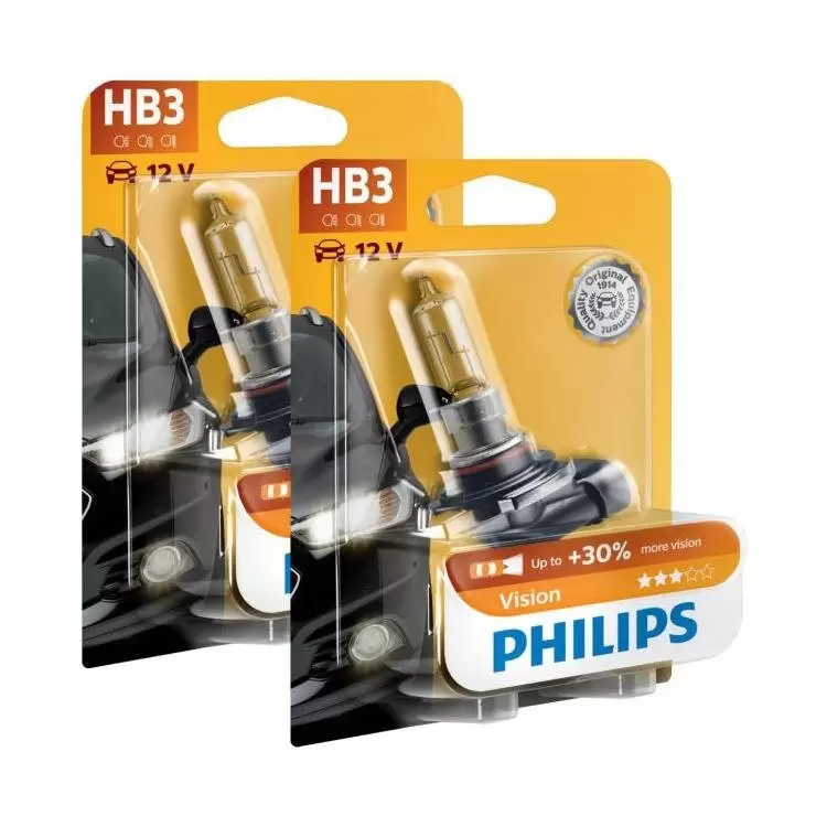 Philips Vision HB3 Car Headlight Bulbs | PowerBulbs